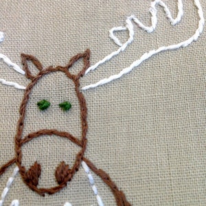 Winter Moose Hand Embroidery Pattern - Etsy