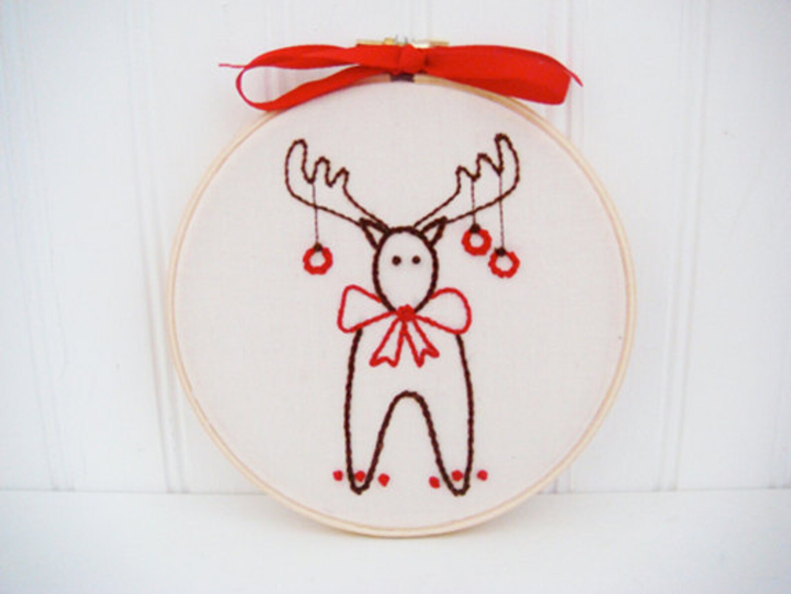 Christmas Reindeer Hand Embroidery Pattern - Etsy