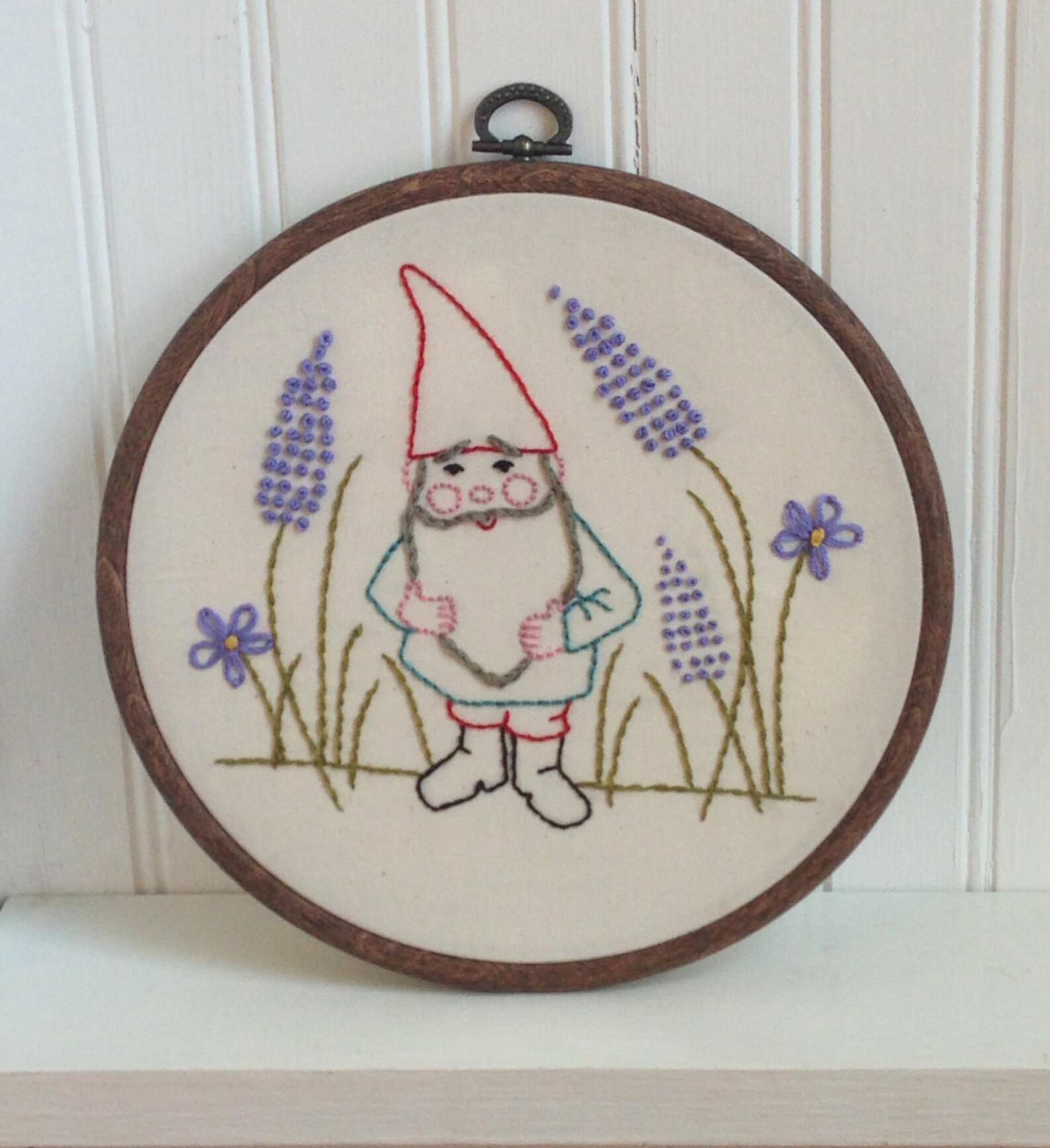 Garden Gnome Hand Embroidery Pattern - Etsy
