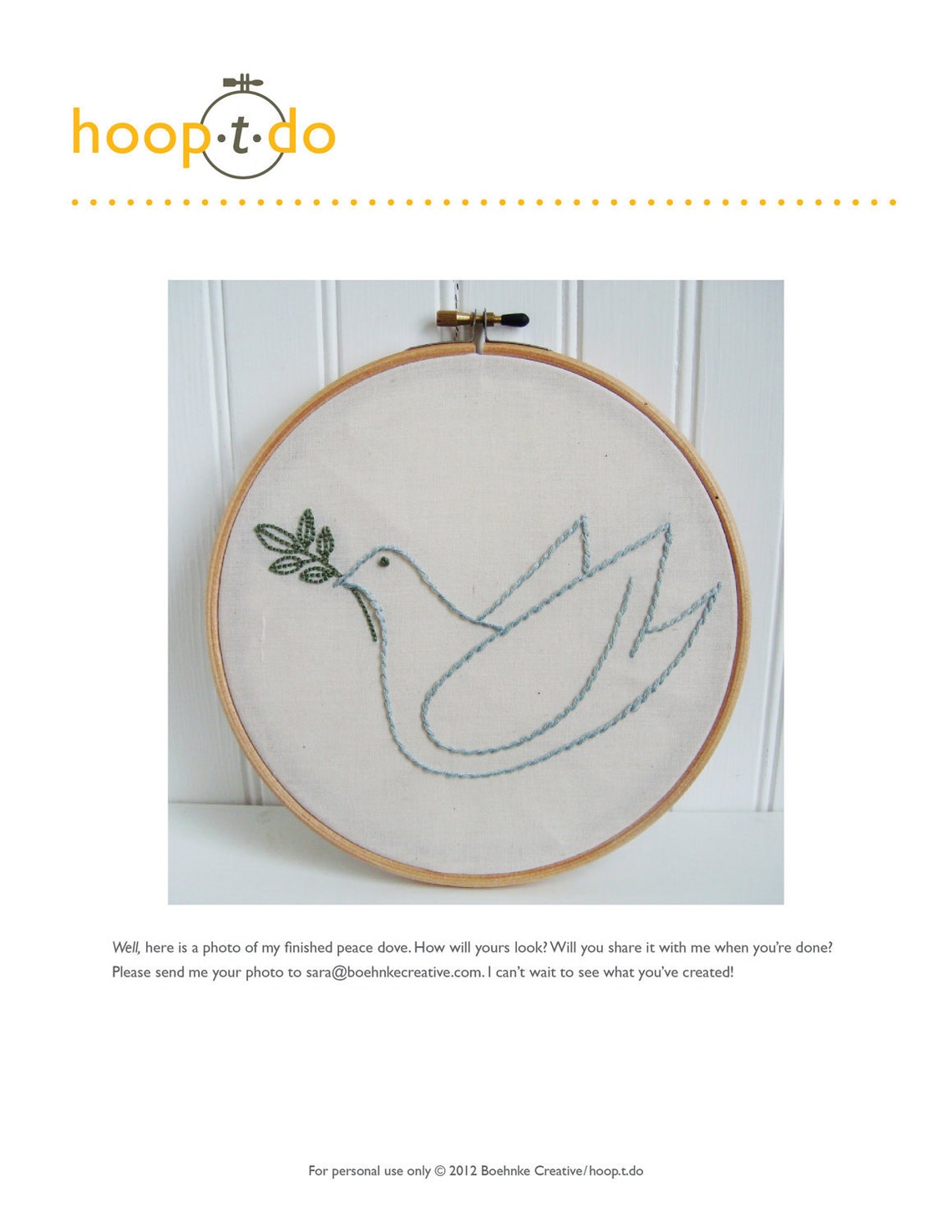 Peace Dove Hand Embroidery Pattern - Etsy