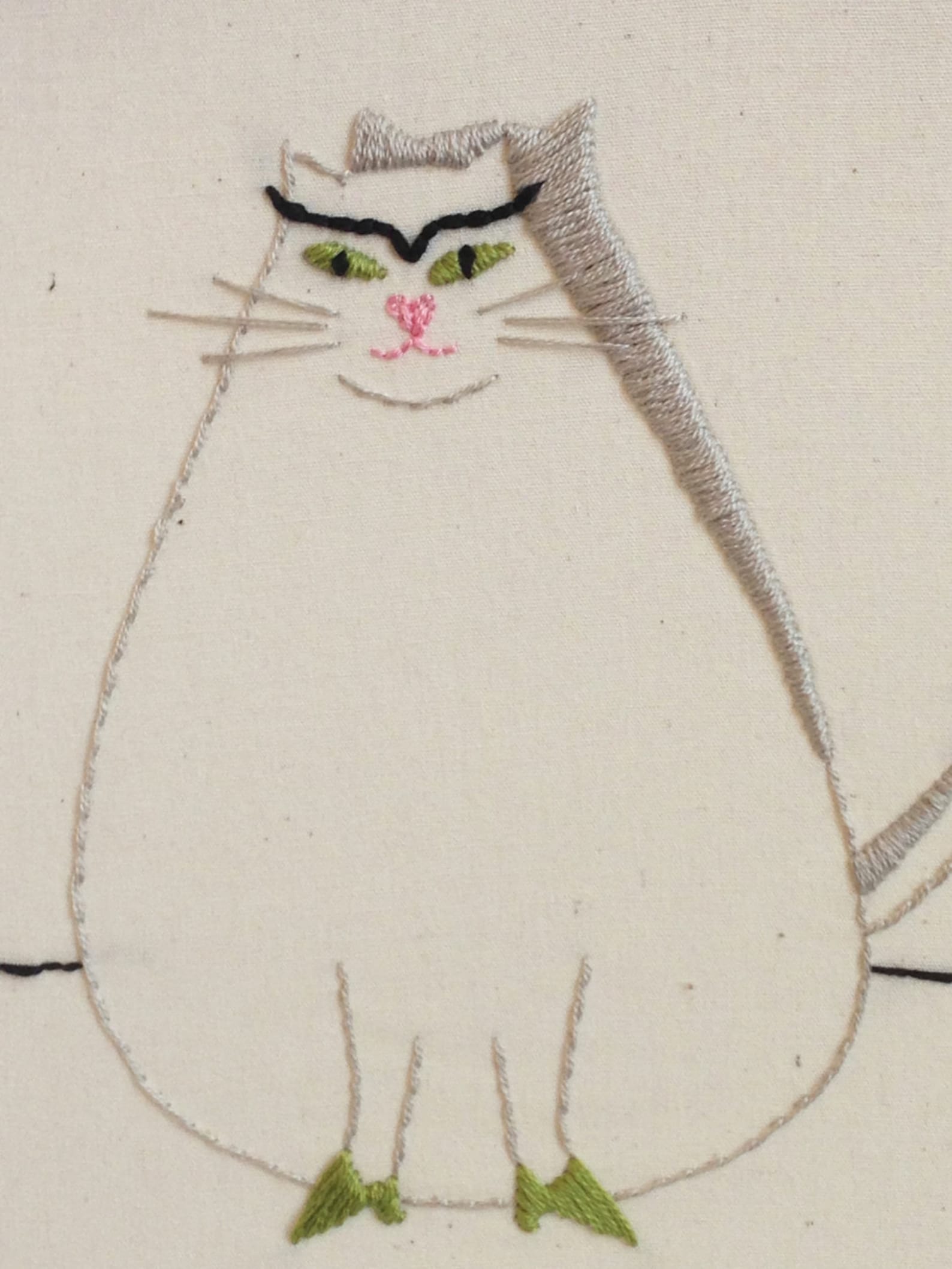 Fat Cat Hand Embroidery Pattern - Etsy