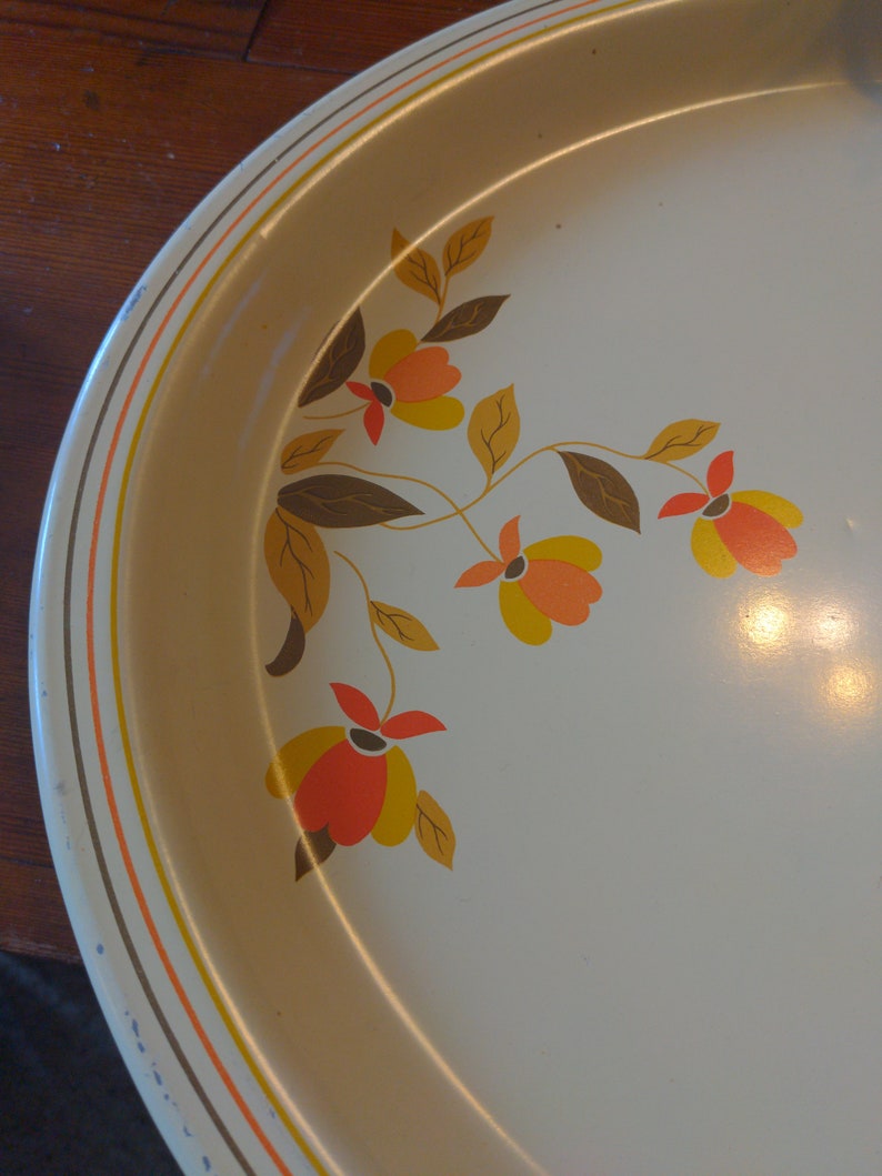 Rare Vintage Large Oval Metal Jewel Tea Turkey Platter - Etsy