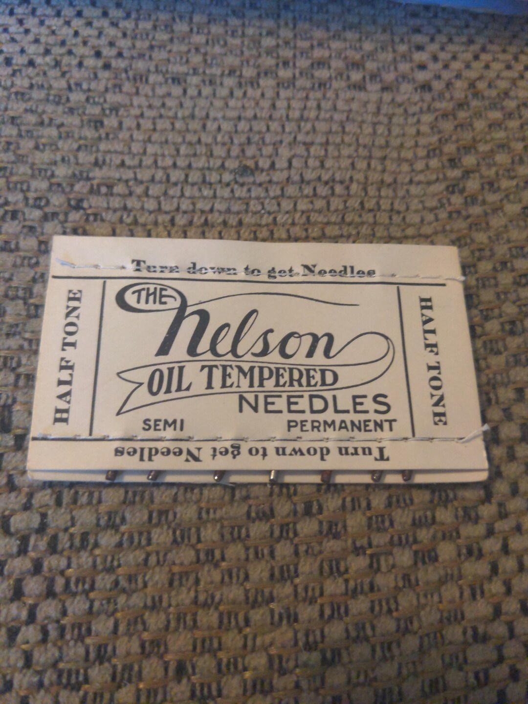 Vintage Nelson Oil Tempered Needles-victrola Needles Half Tone - Etsy