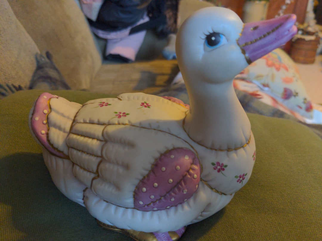 Vintage Geo Z Lefton Quilted Patchwork Duck awesome - Etsy Österreich
