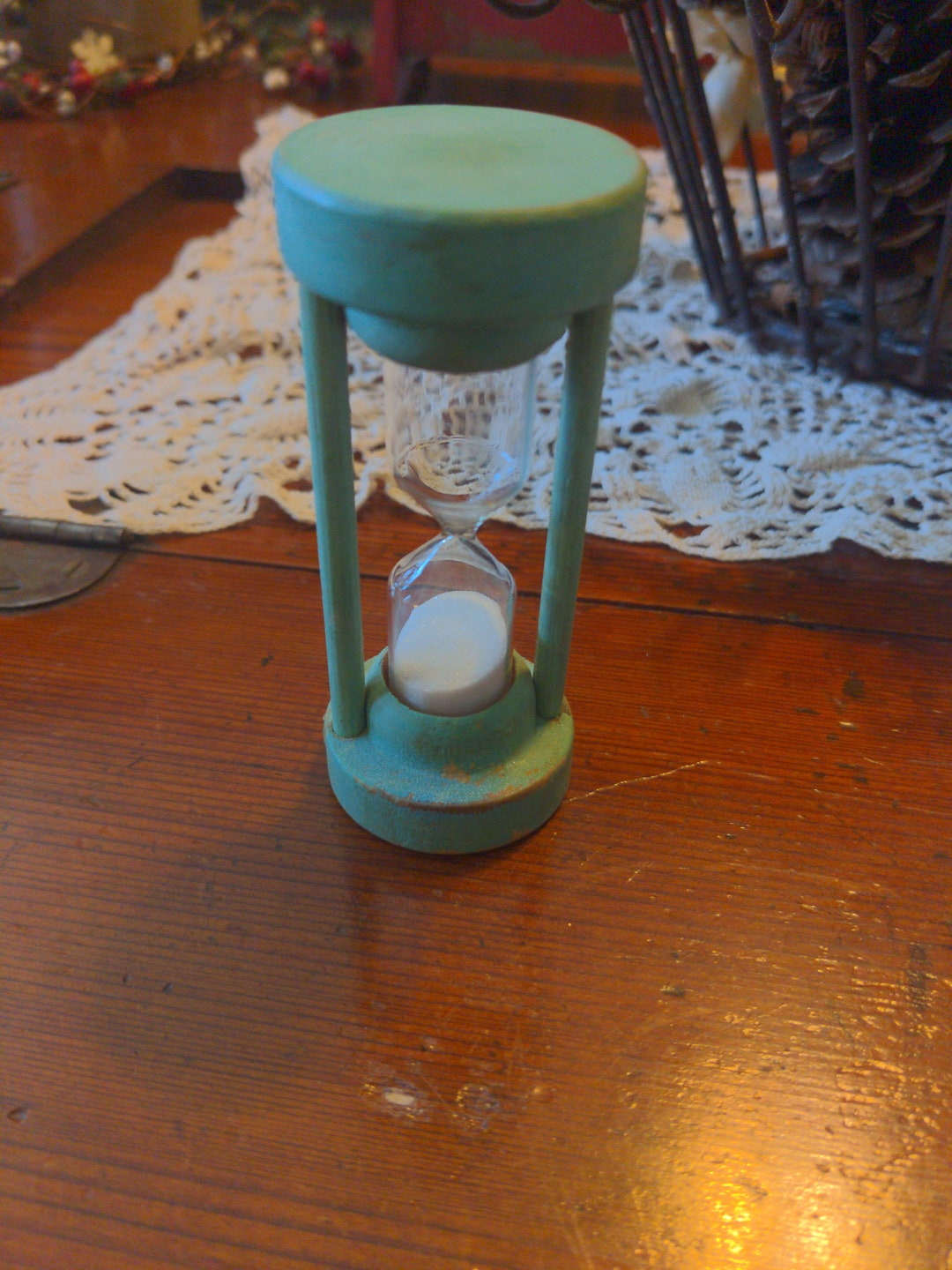 Vintage Painted Wood Salt Minute Timer Awesome - Etsy