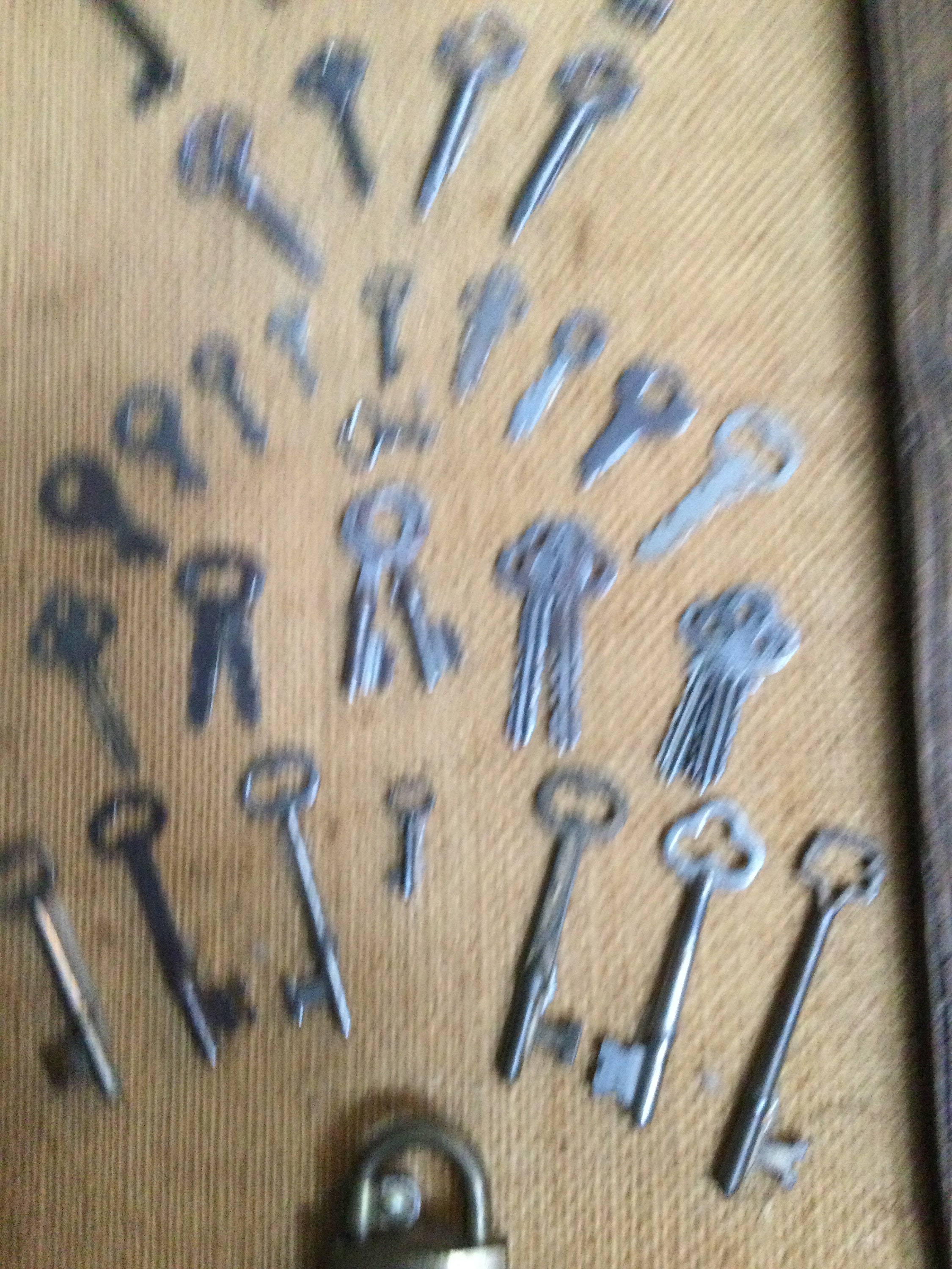 Antique/vintage Key Display With Rustic Wood Frame Rare - Etsy UK