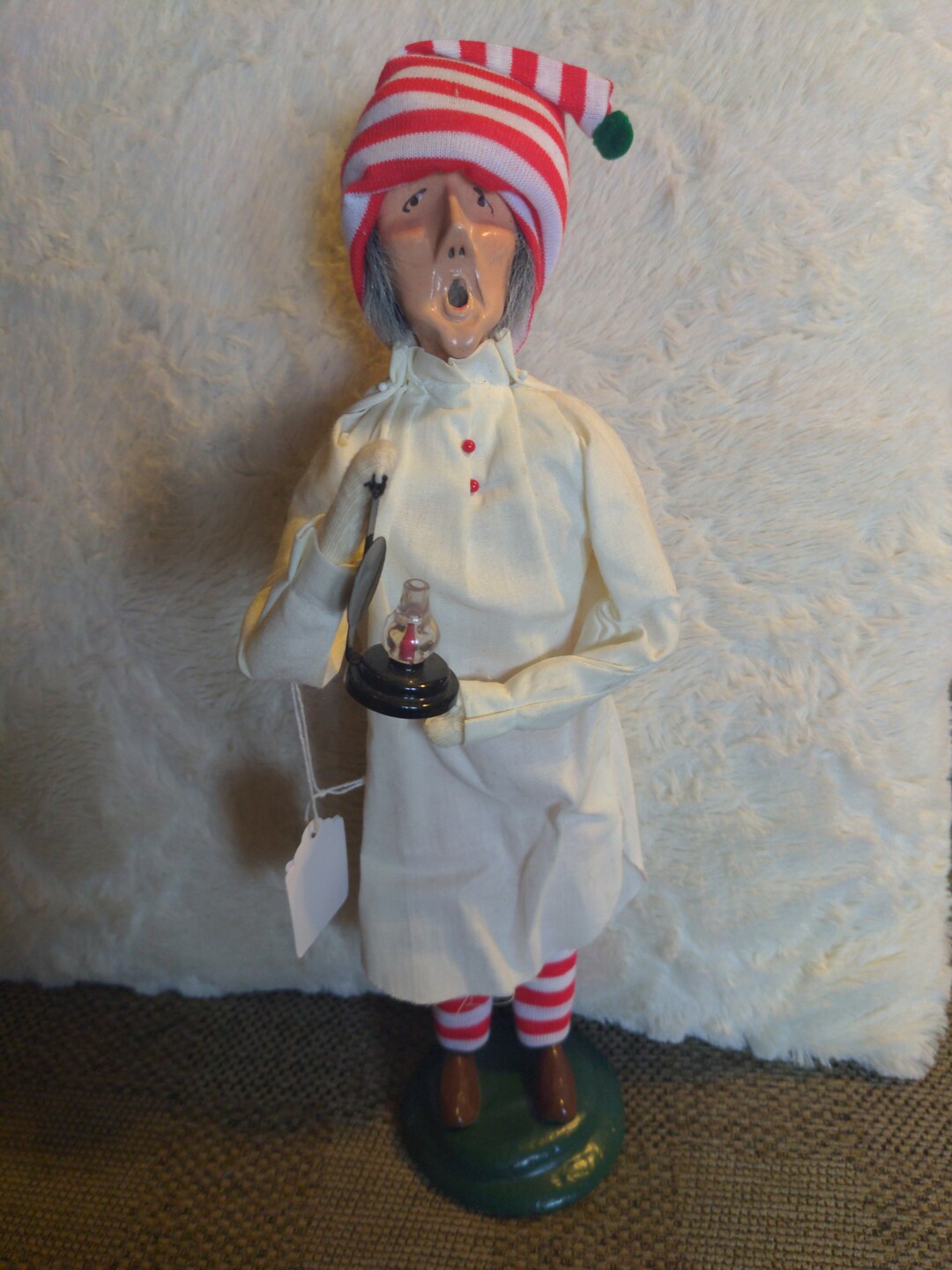 Vintage Byers Scrooge Caroler in Nightshirt With Lantern Signed 1985 - Etsy