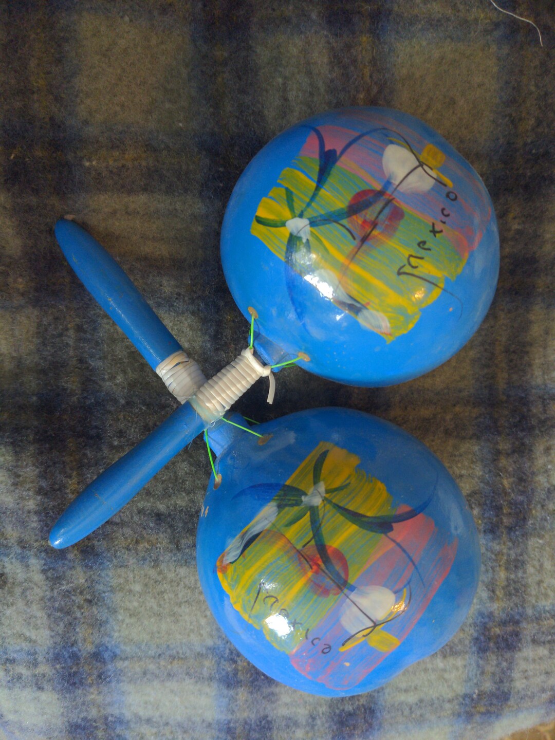Beautiful Pair of Mexican Painted Maracas Excellent - Etsy