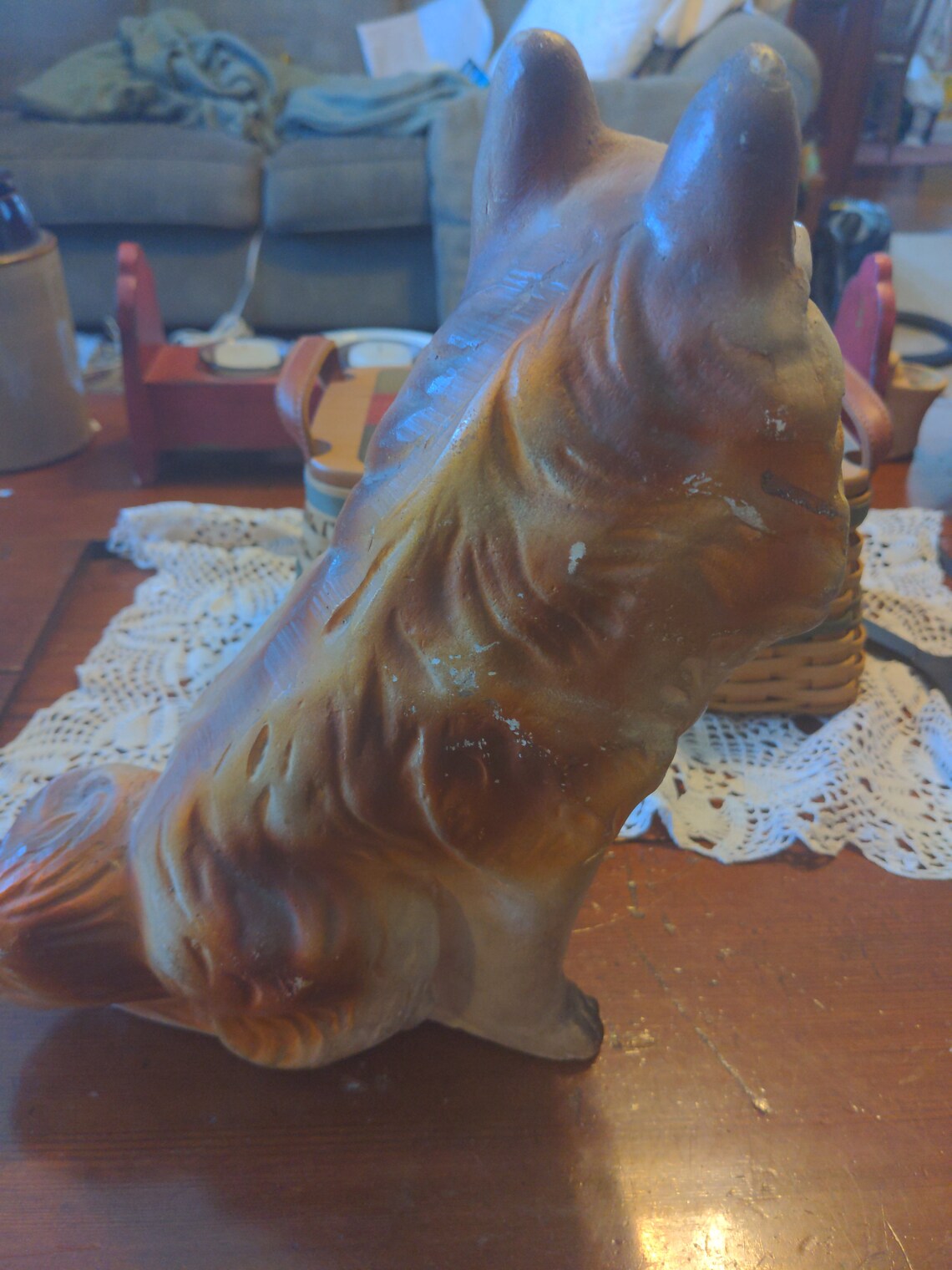 Rare Vintage Carnival Chalkware Collie Dog 12 Inches Tall - Etsy