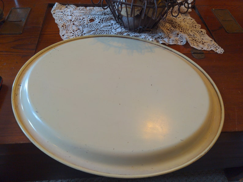 Rare Vintage Large Oval Metal Jewel Tea Turkey Platter - Etsy