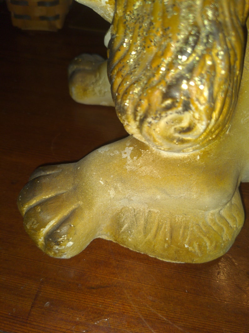 Vintage Chalkware Cocker Spaniel Dog Glitter Ears Bank Rare - Etsy
