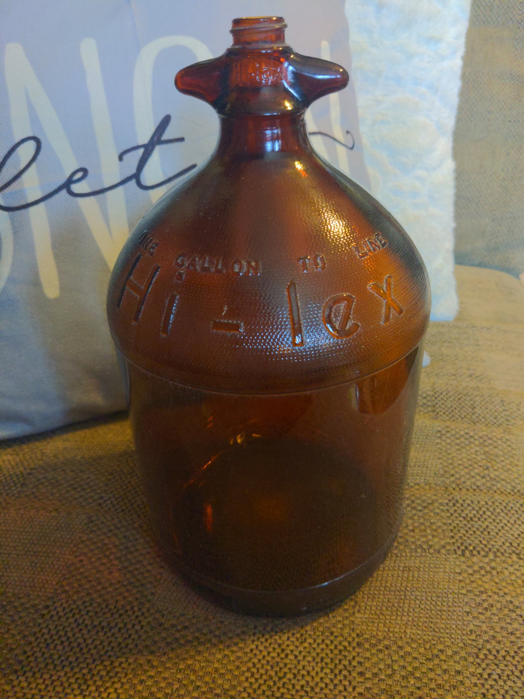 Vintage Hi-lex Amber Colored Jug Awesome Farmhouse Cottage Decor - Etsy