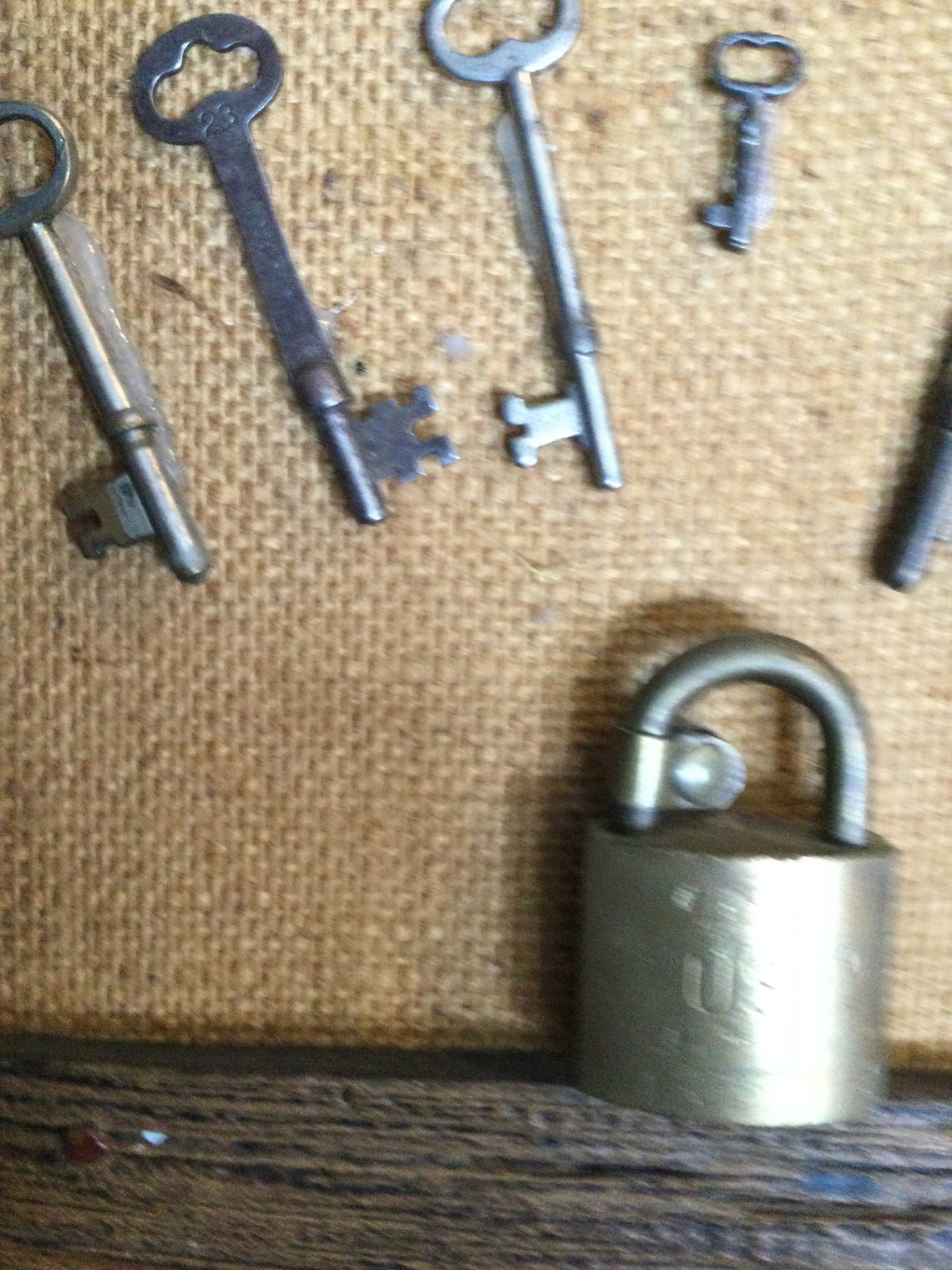 Antique/vintage Key Display With Rustic Wood Frame Rare | Etsy