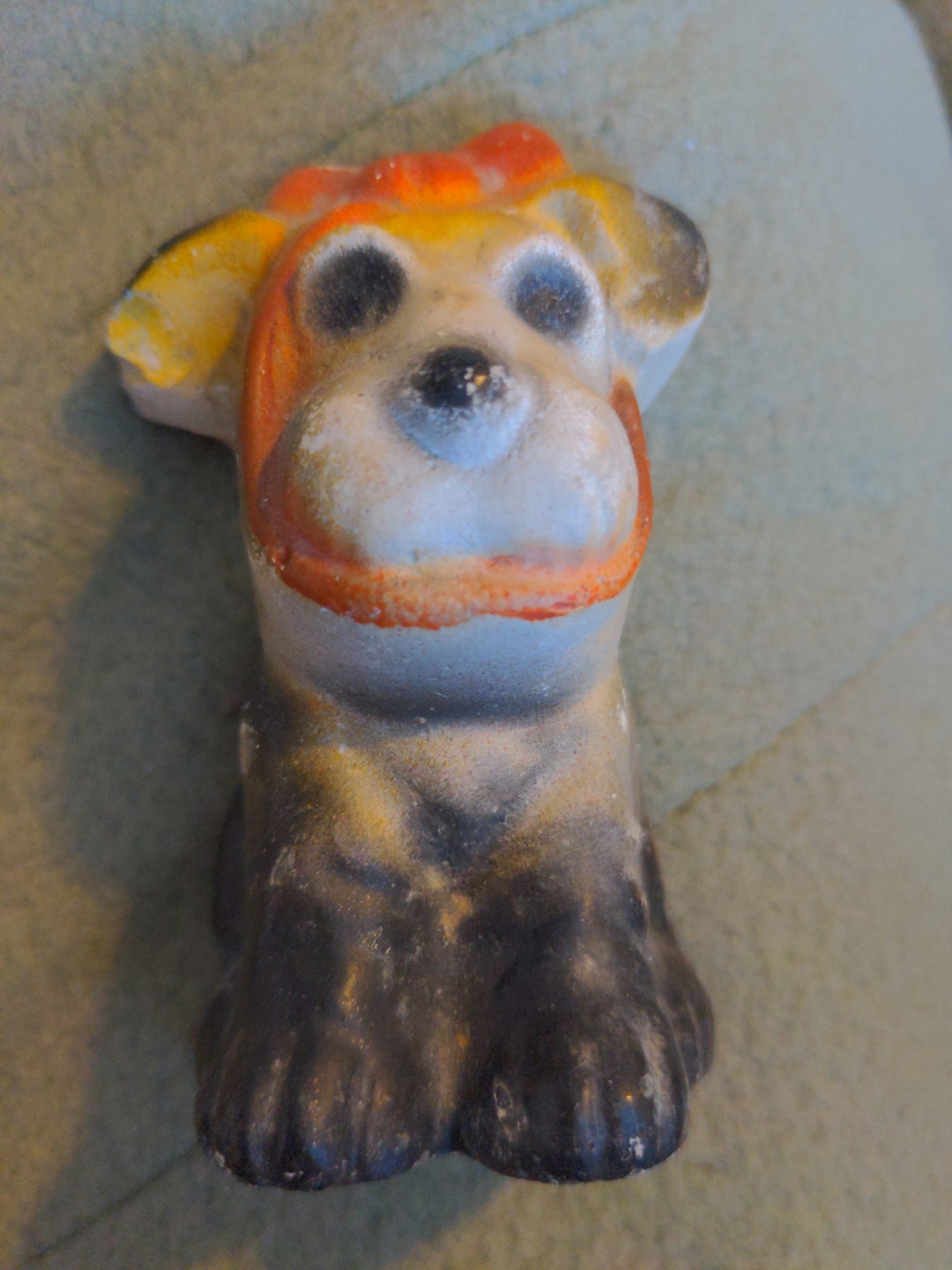 Vintage Carnival Chalkware Puppy Dog With Bow Cute - Etsy