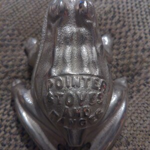 RARE Antique Iron Pointer Stoves and Ranges Match Holder Frog ...