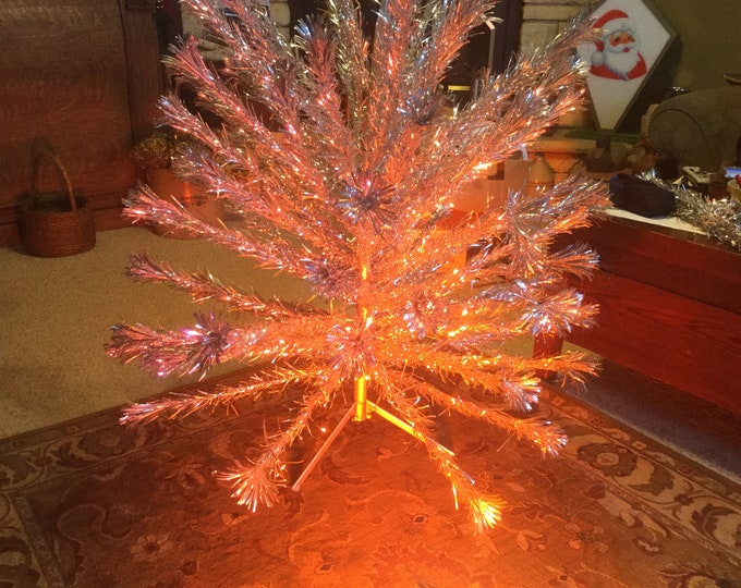 Vintage 4.5 Tinsel Tree With Color Wheel and Stand Stunning Price ...