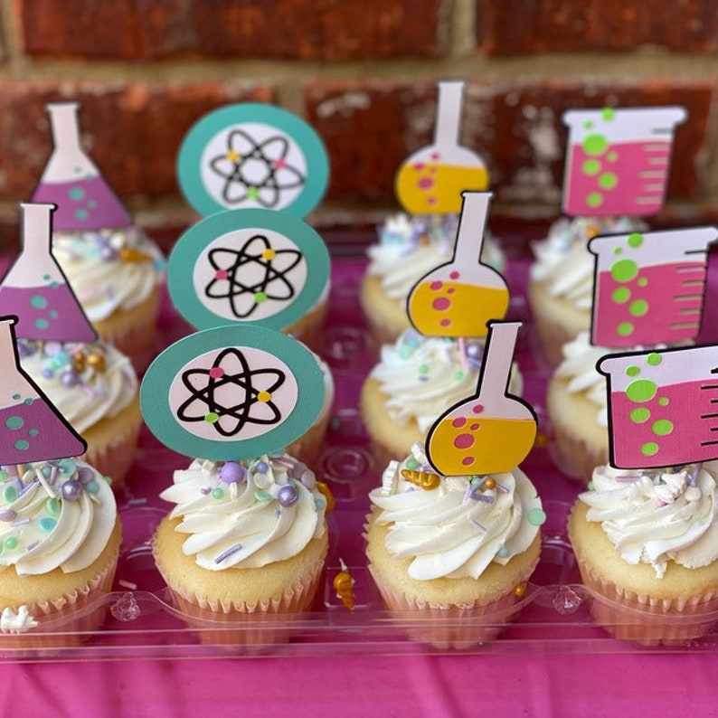 Science Banner Cupcake Toppers Chemistry Party Elements - Etsy