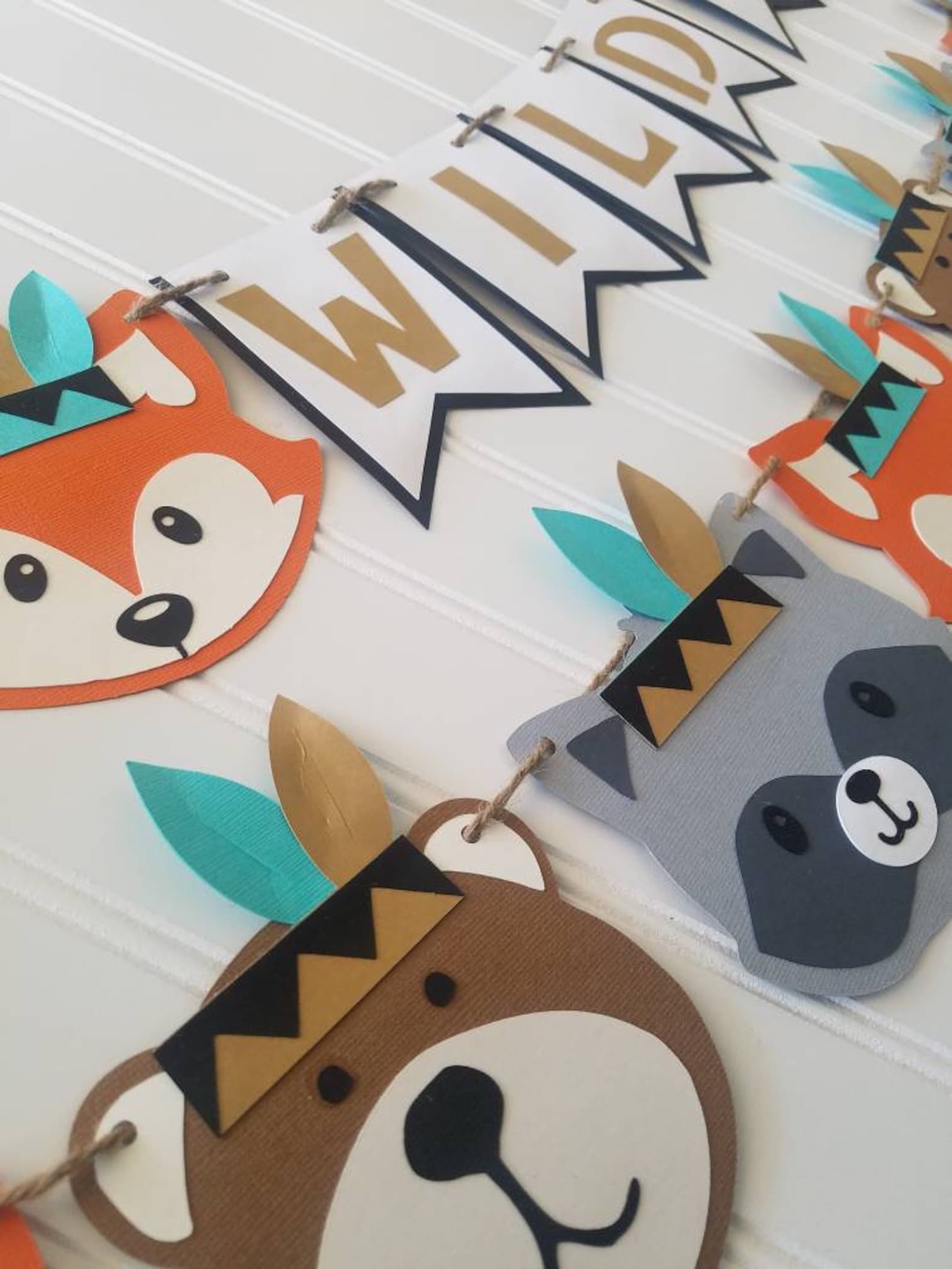 Wild One Birthday Banner, Woodland Party Decoration, Two Wild, Woodland ...