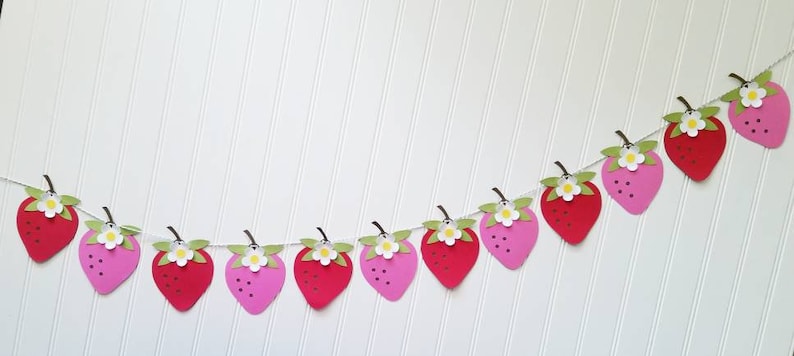 Strawberry Party Strawberry Decorations Strawberry Banner - Etsy