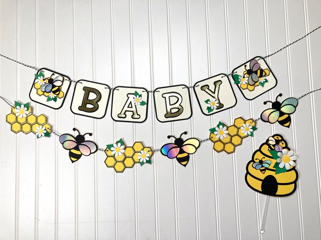 Bee Party Decorations, Beehive Baby Shower Decor, Baby Bee Banner and ...