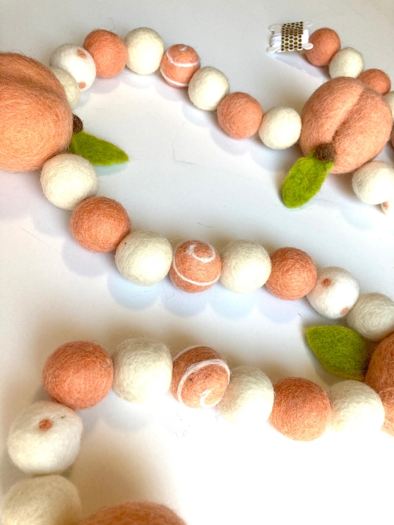 Felt Peach Garland, Sweet as a Peach Decoration, One Sweet Peach Party ...