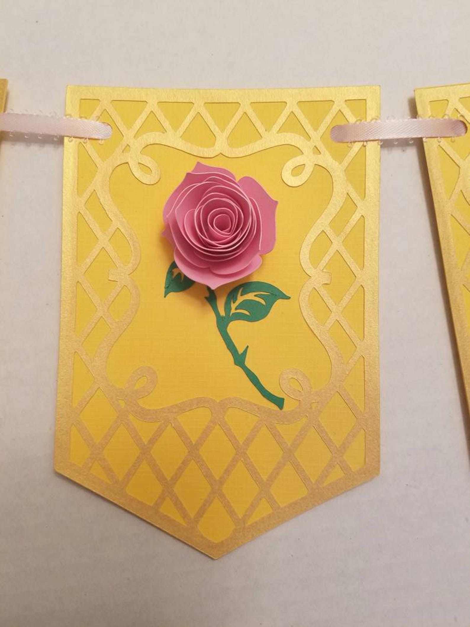 Enchanted Rose Banner Beauty Banner Beauty Party Enchanted | Etsy