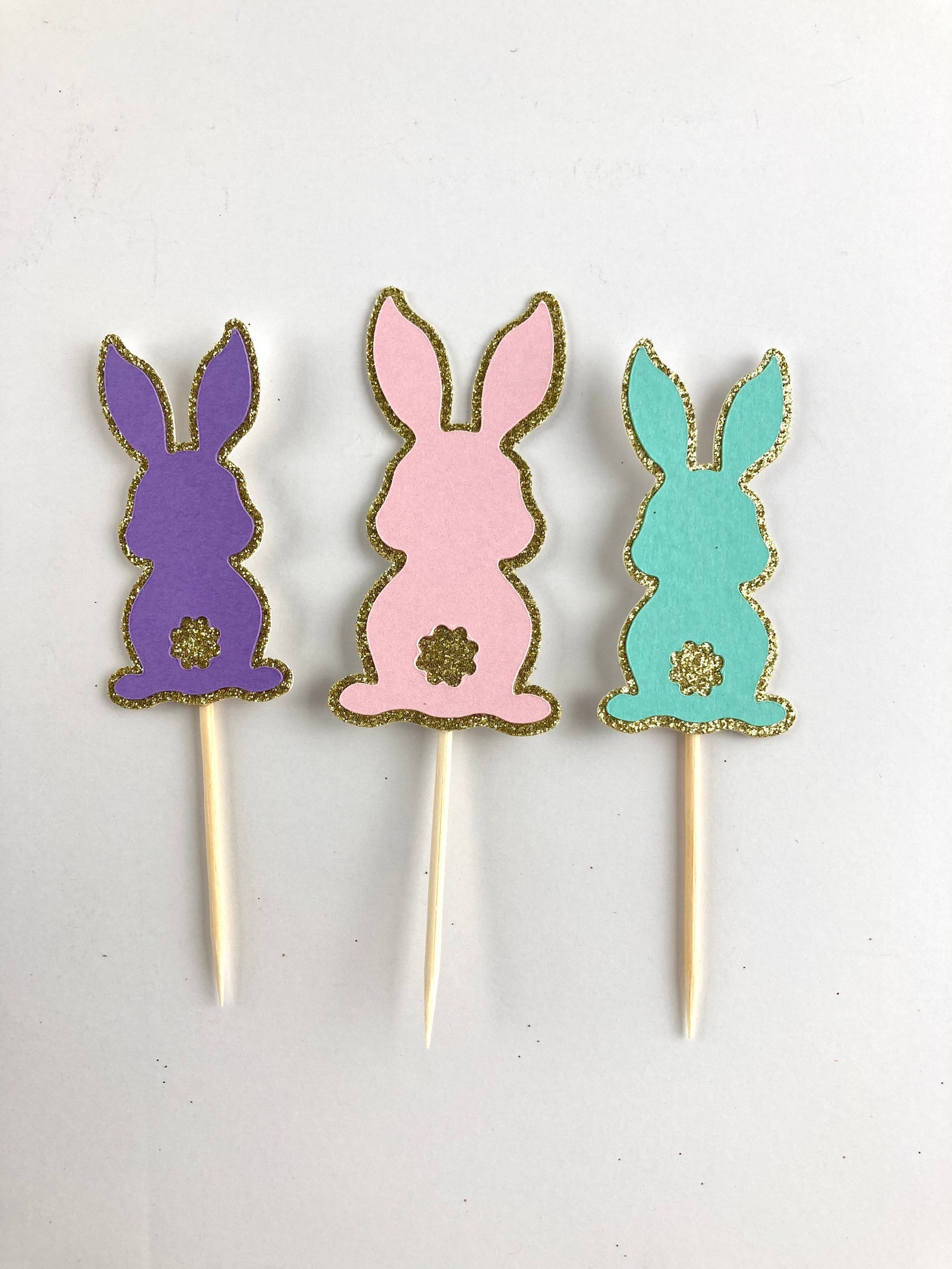 Easter Cupcake Toppers Bunny Cupcake Toppers Bunny Party | Etsy