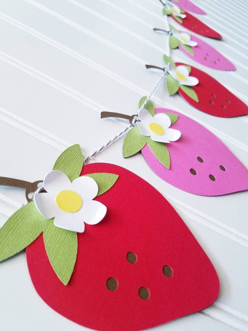 Strawberry Party Strawberry Decorations Strawberry Banner - Etsy