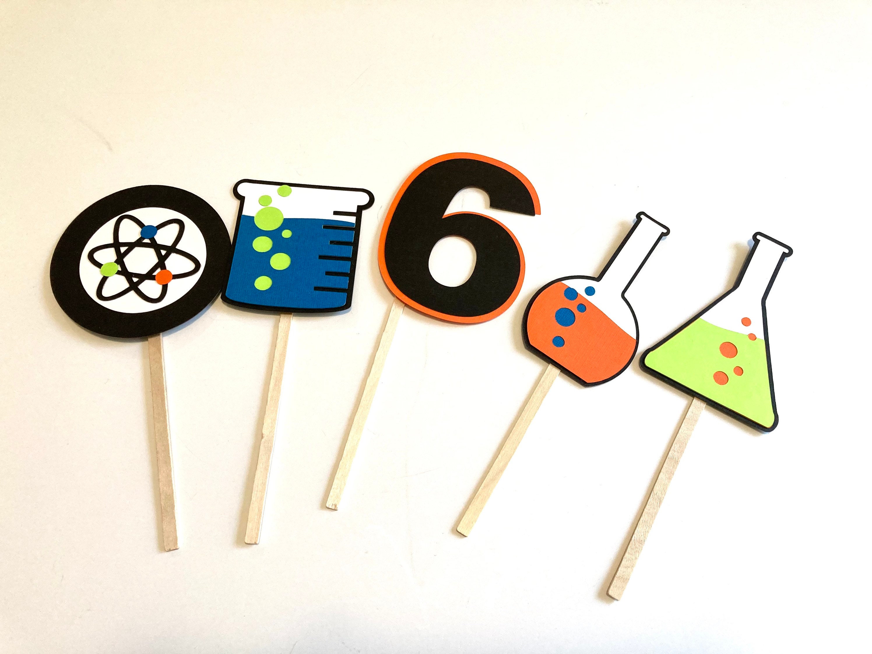 Science Banner Cupcake Toppers Chemistry Party Science | Etsy