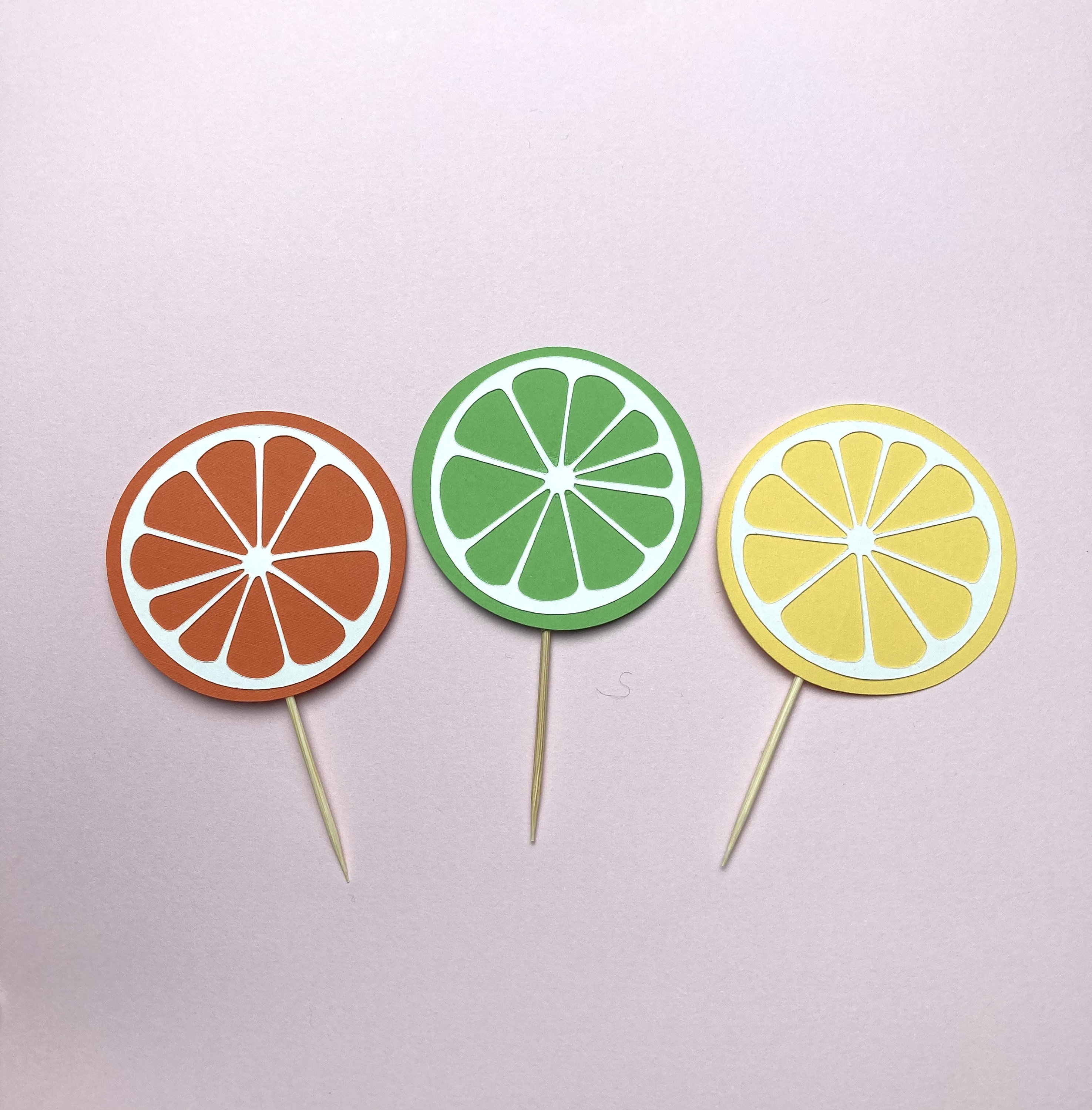 Citrus Cupcake Toppers for Your Summer Celebration, Lemon Orange and ...