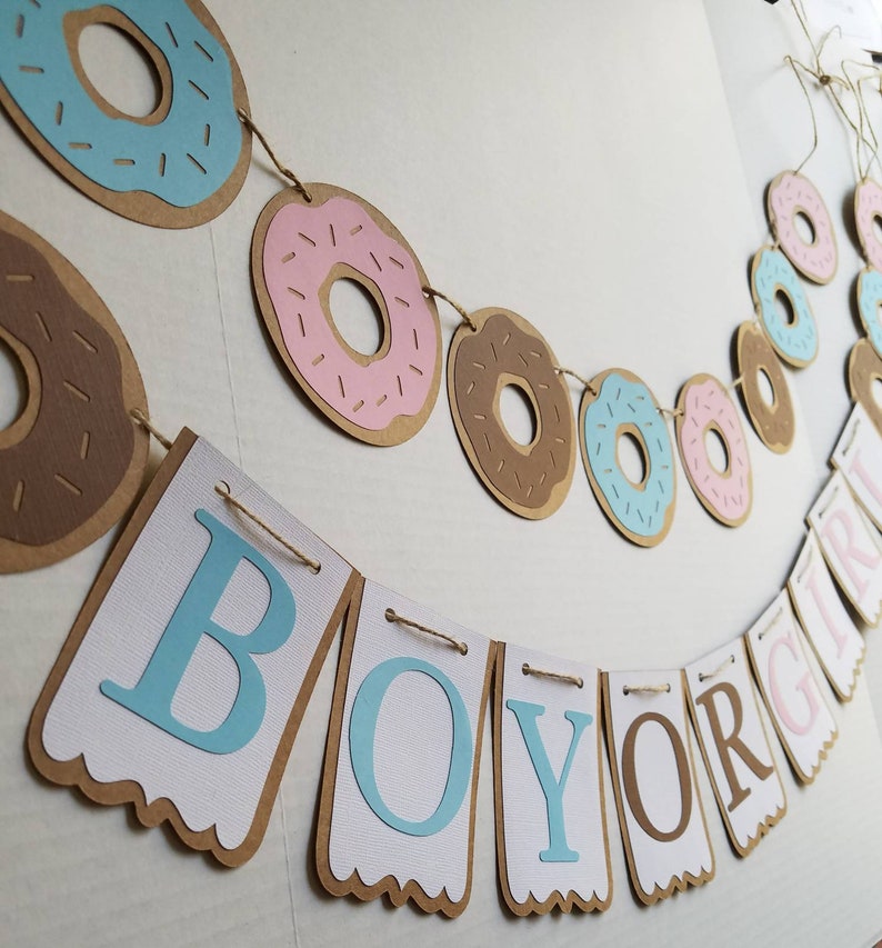 Donut Gender Reveal, Boy or Girl Banner, Donut Baby Shower, Donut ...