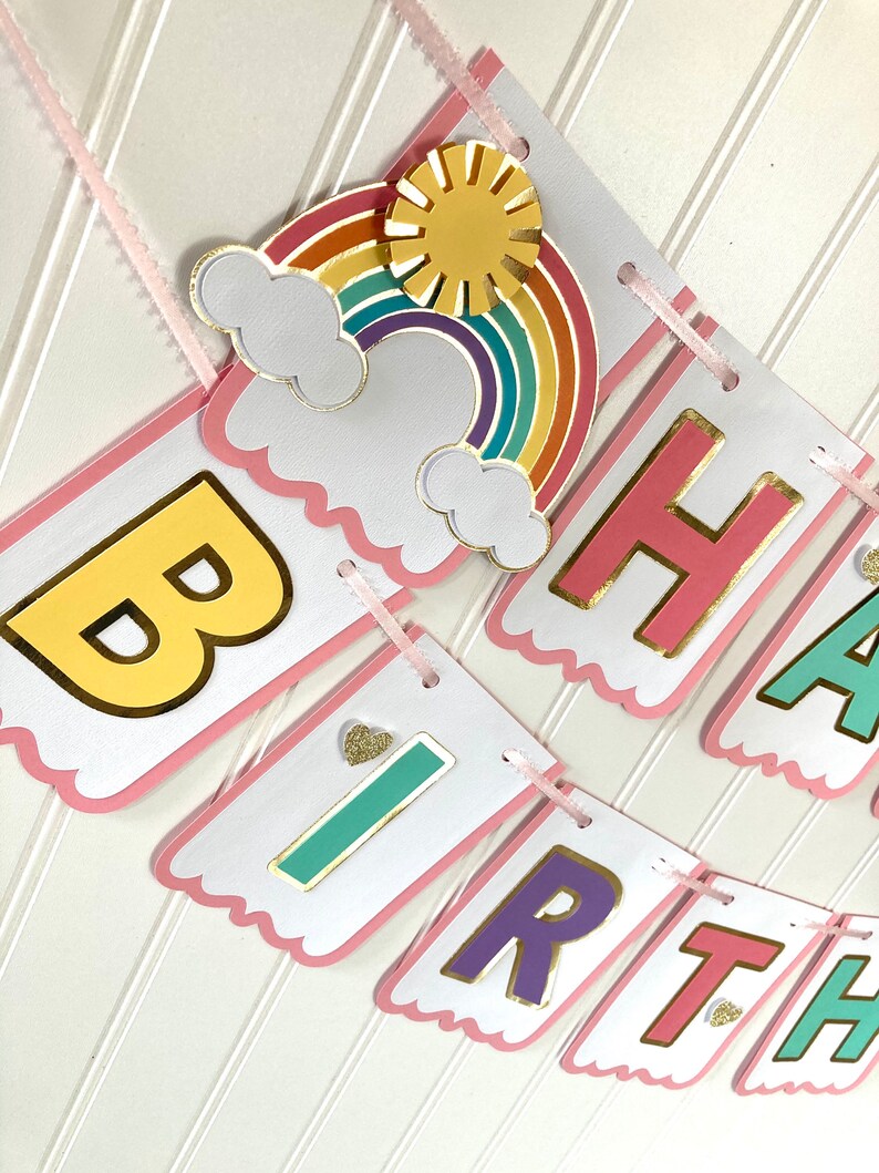 Rainbow Birthday Decorations Rainbow Theme Birthday Party - Etsy