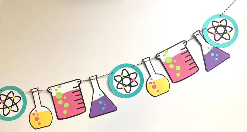 Science Banner Cupcake Toppers Chemistry Party Elements - Etsy