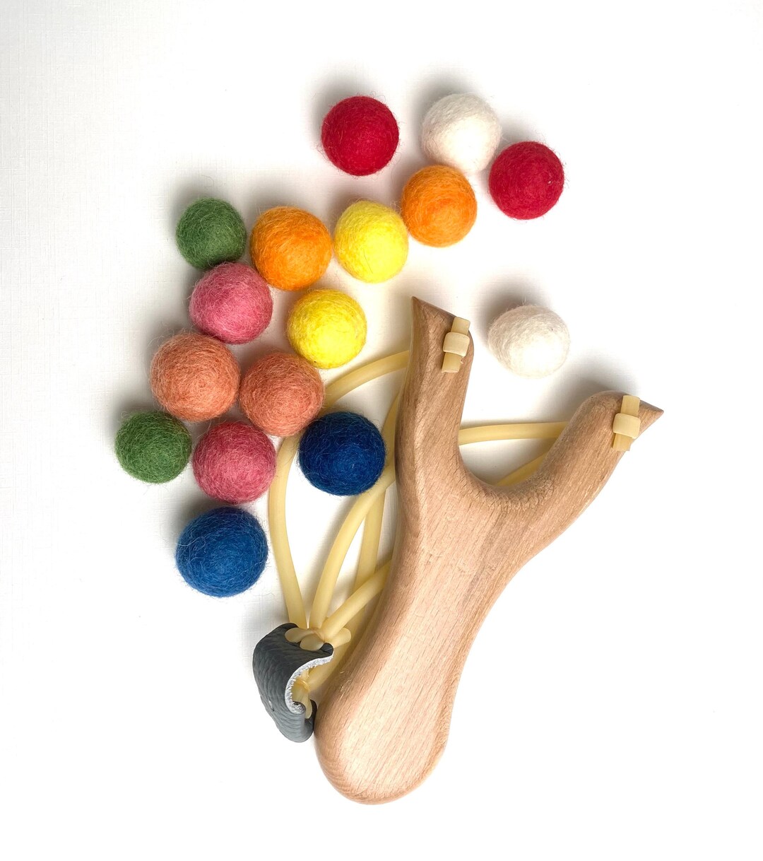 Toy Slingshot and Soft Felt Balls, Family Night Fun, Kids Games, Easter ...