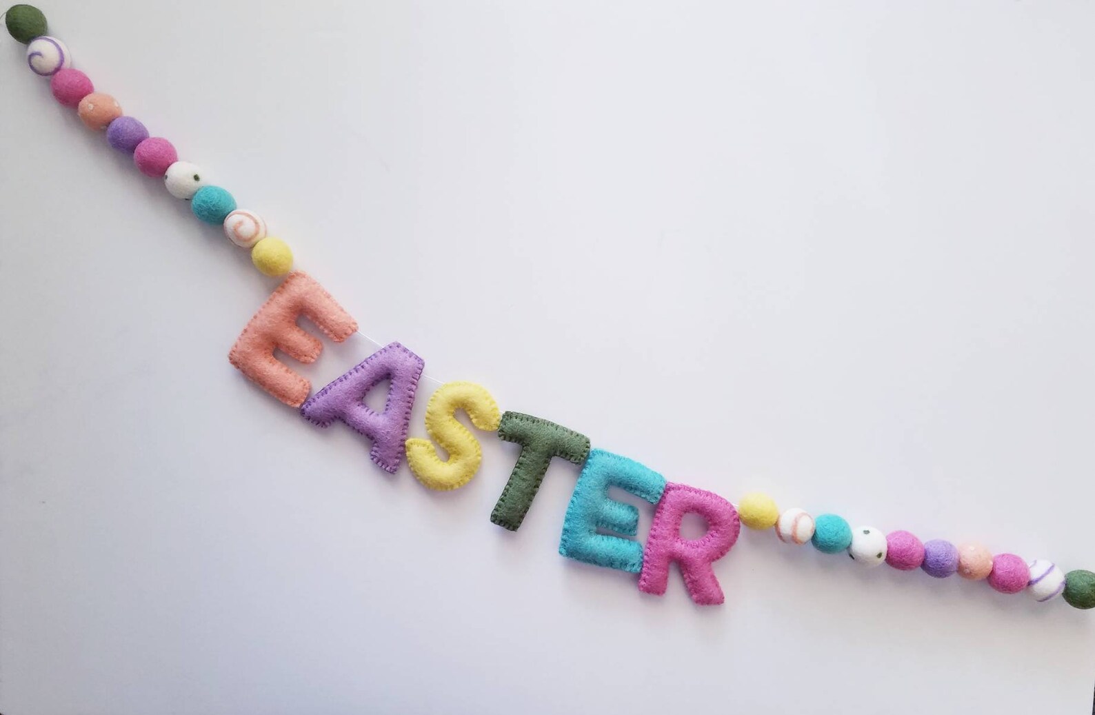 Easter Felt Garland Felt Ball Garland Spring Garland Easter - Etsy