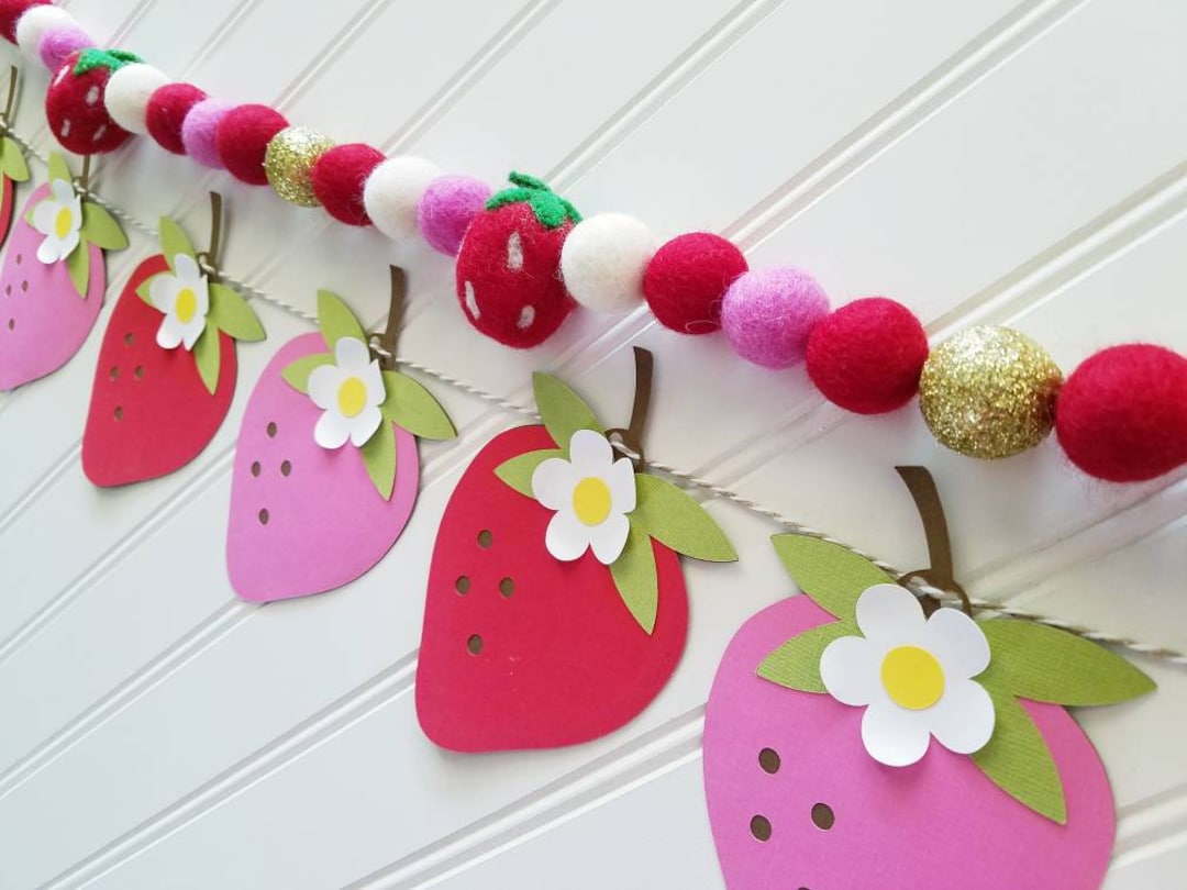 Strawberry Party, Strawberry Decorations, Strawberry Banner, Garden ...