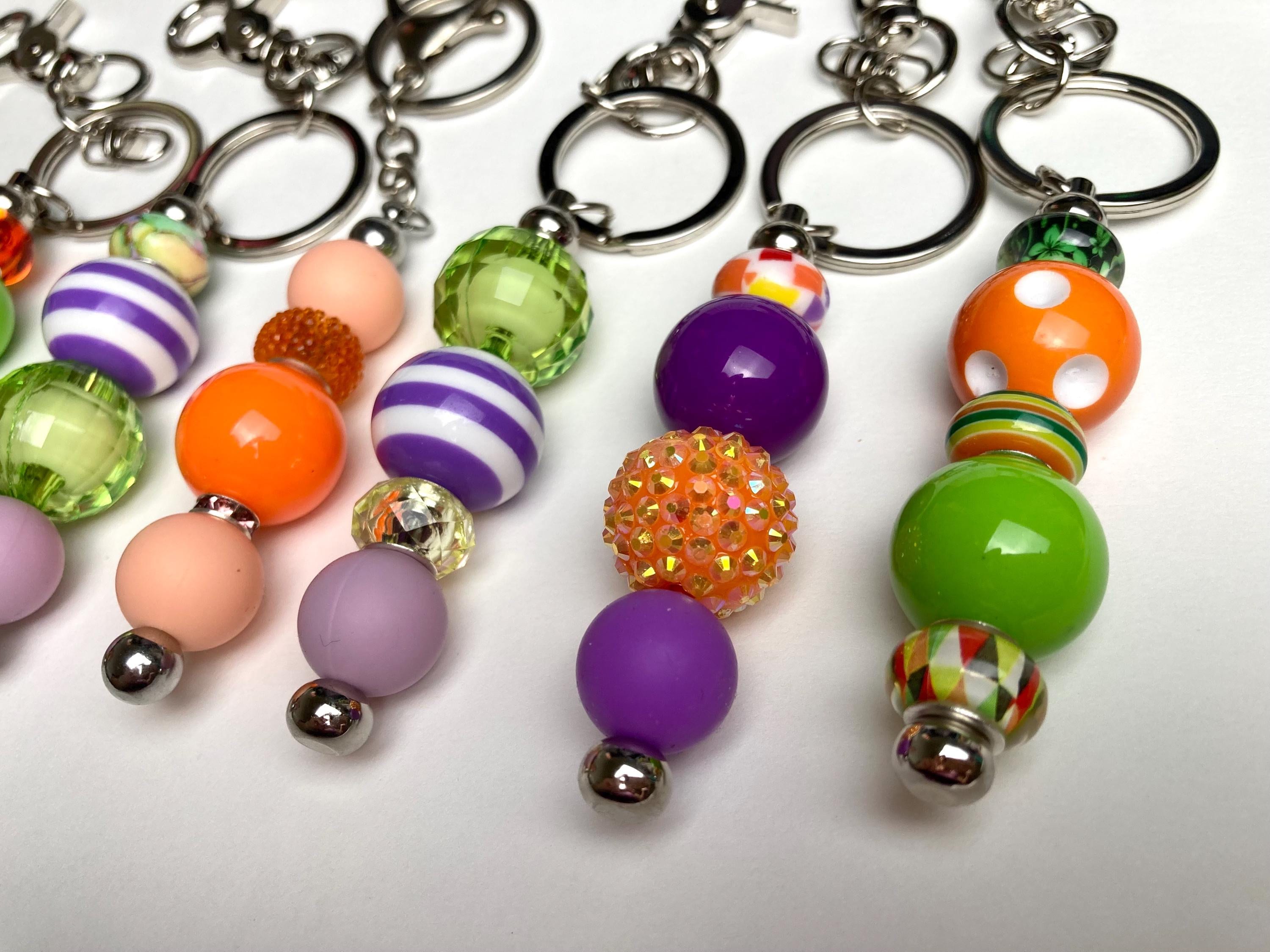 Beaded Keychain, Sparkle Key Ring, Purse Bling, Backpack Sparkle, Staff ...