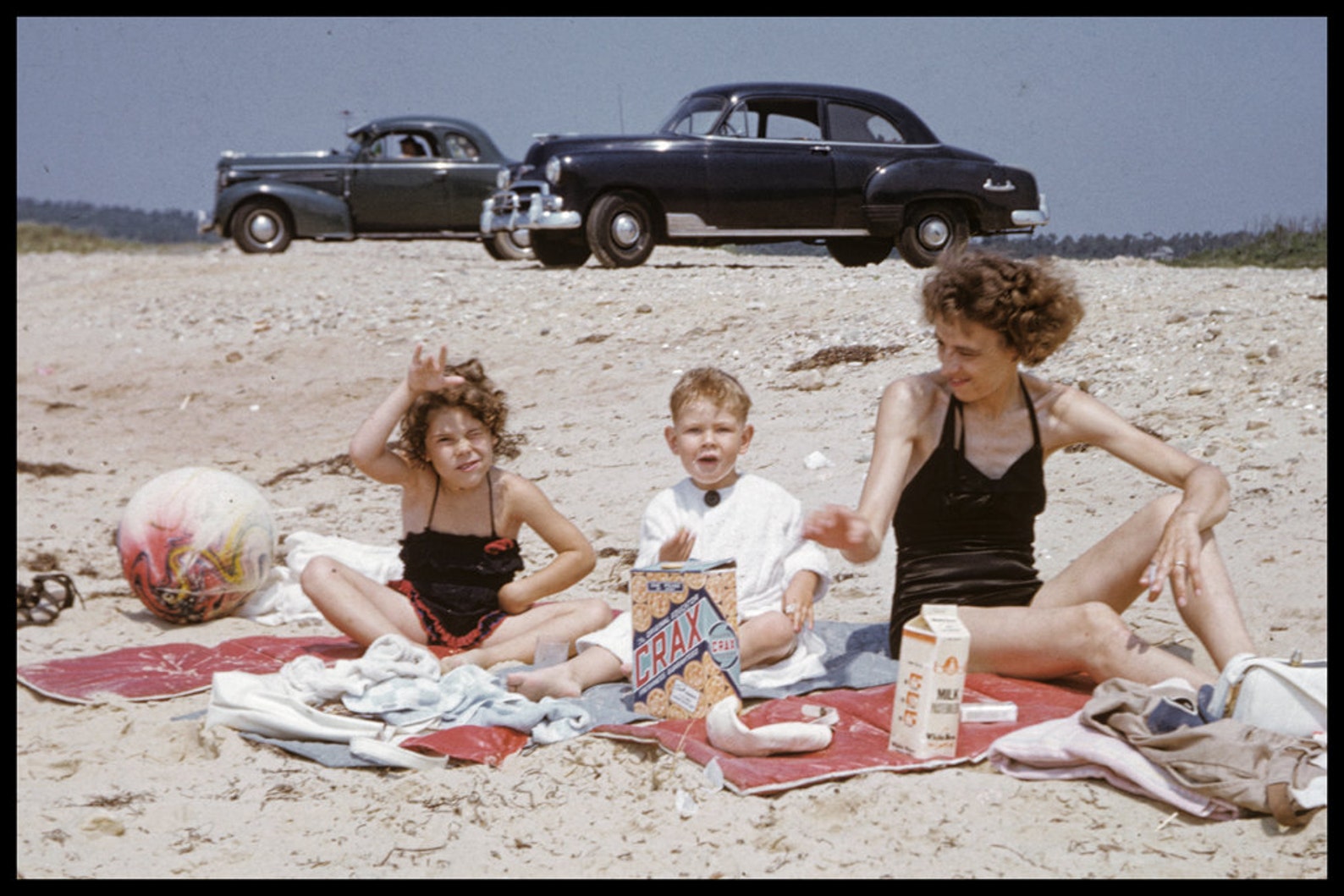 Day at the Beach Vintage Photograph From Original Negative 1950s - Etsy