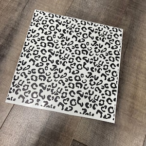 Black Leopard Adhesive Clear Vinyl - Etsy