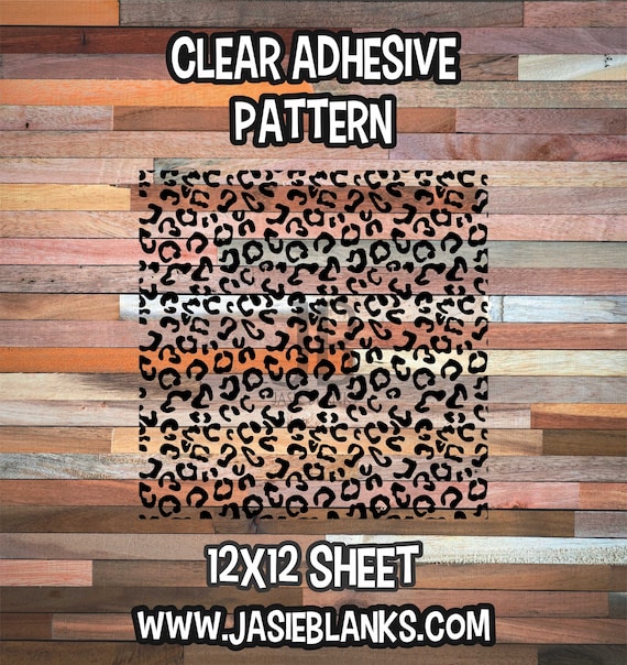 Clear Adhesive Black Leopard | Etsy