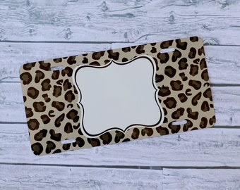 Cheetah Print License Plate - Etsy