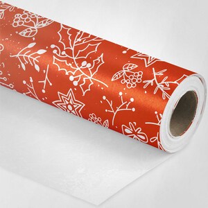 Orange Floral Wrapping Paper - Etsy
