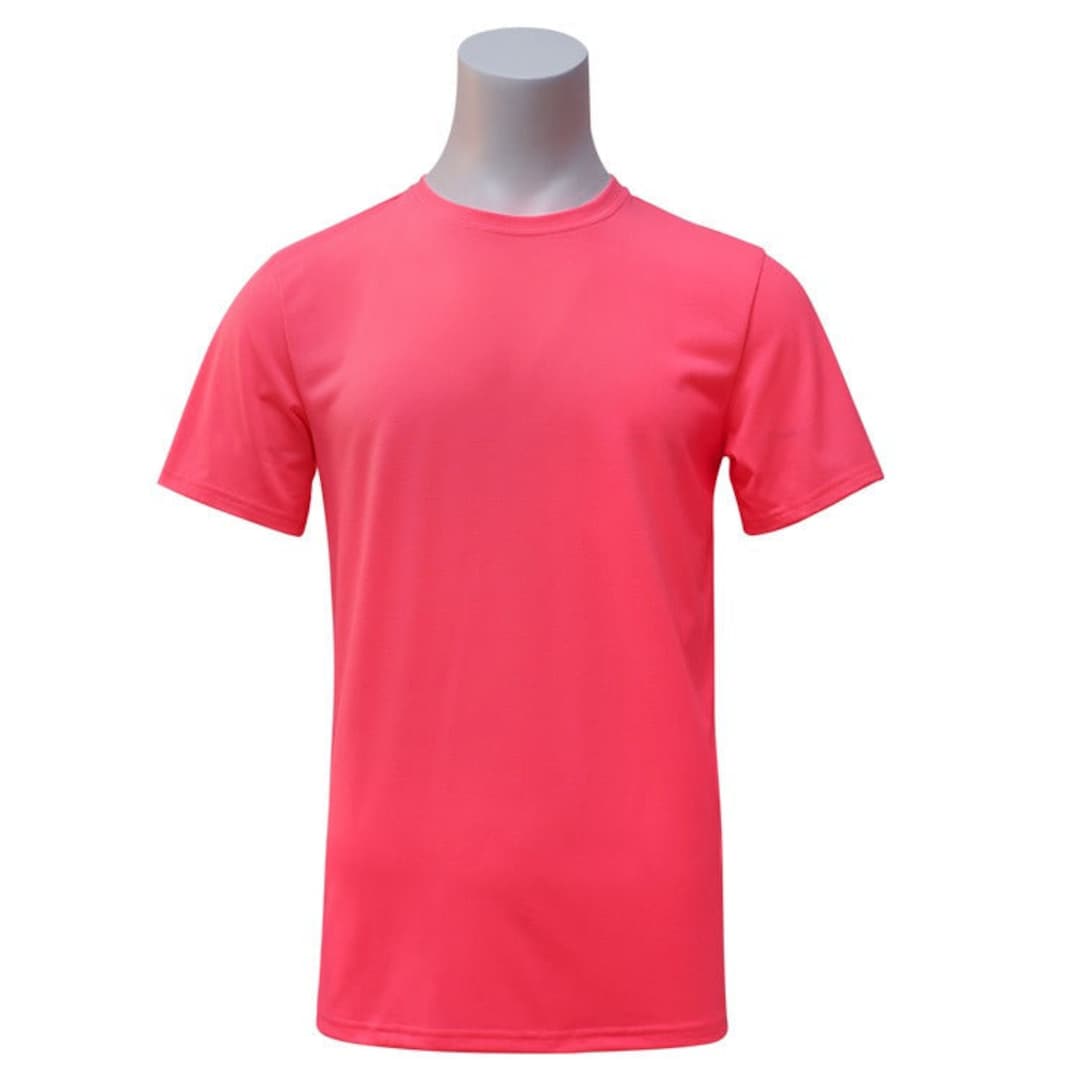 Polyester T Shirt Neon Pink Etsy