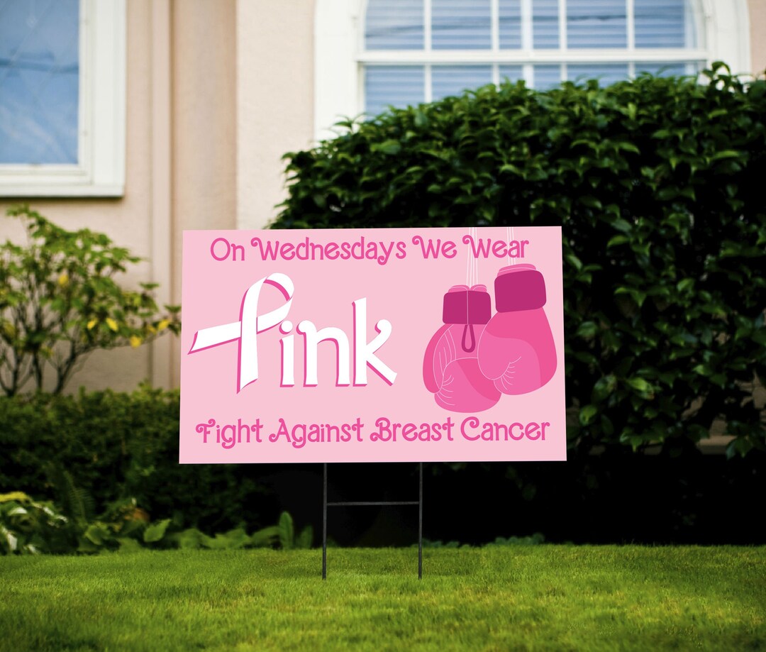 Breast Cancer Awareness Yard Sign - Etsy