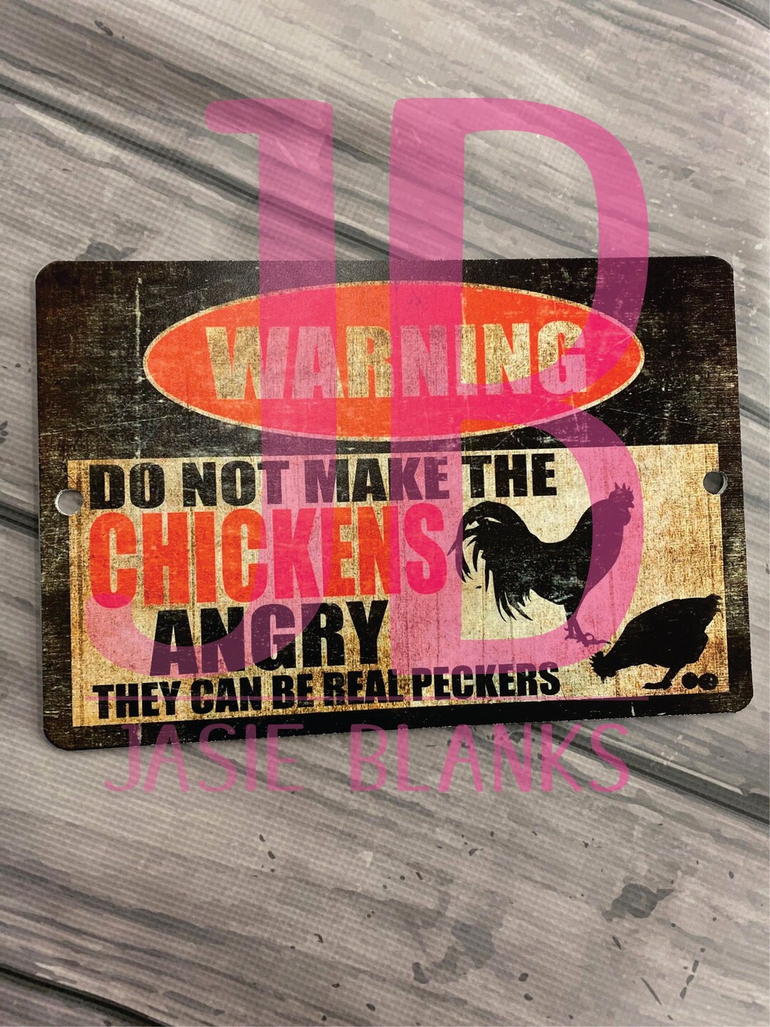 Funny Warning Angry Chickens Sign - Etsy