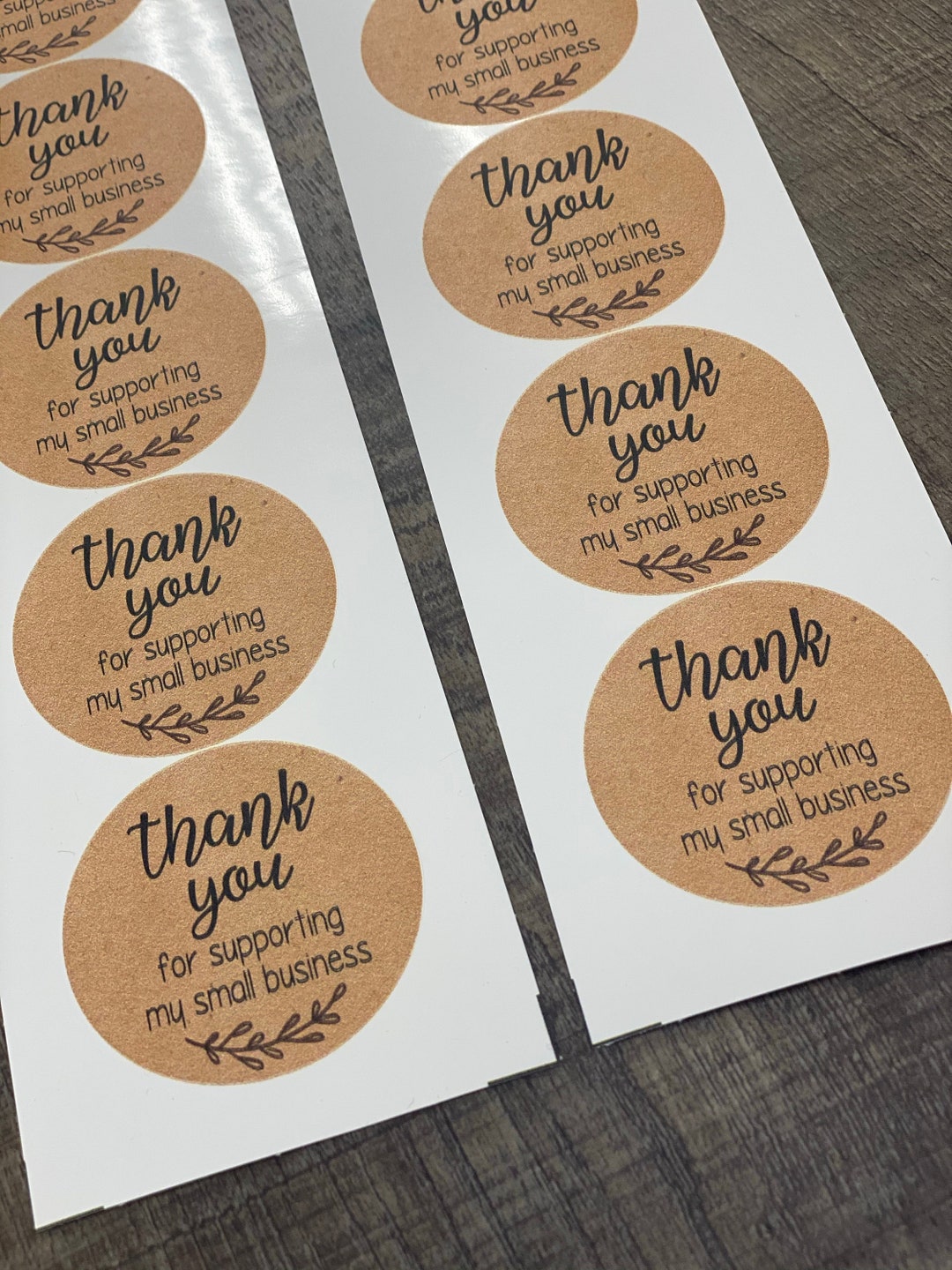 Thank You Stickers - Brown Paper Small Business - Etsy