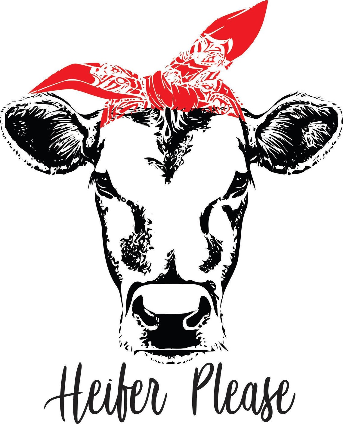 Heifer Red Bandana - Transfer - Etsy