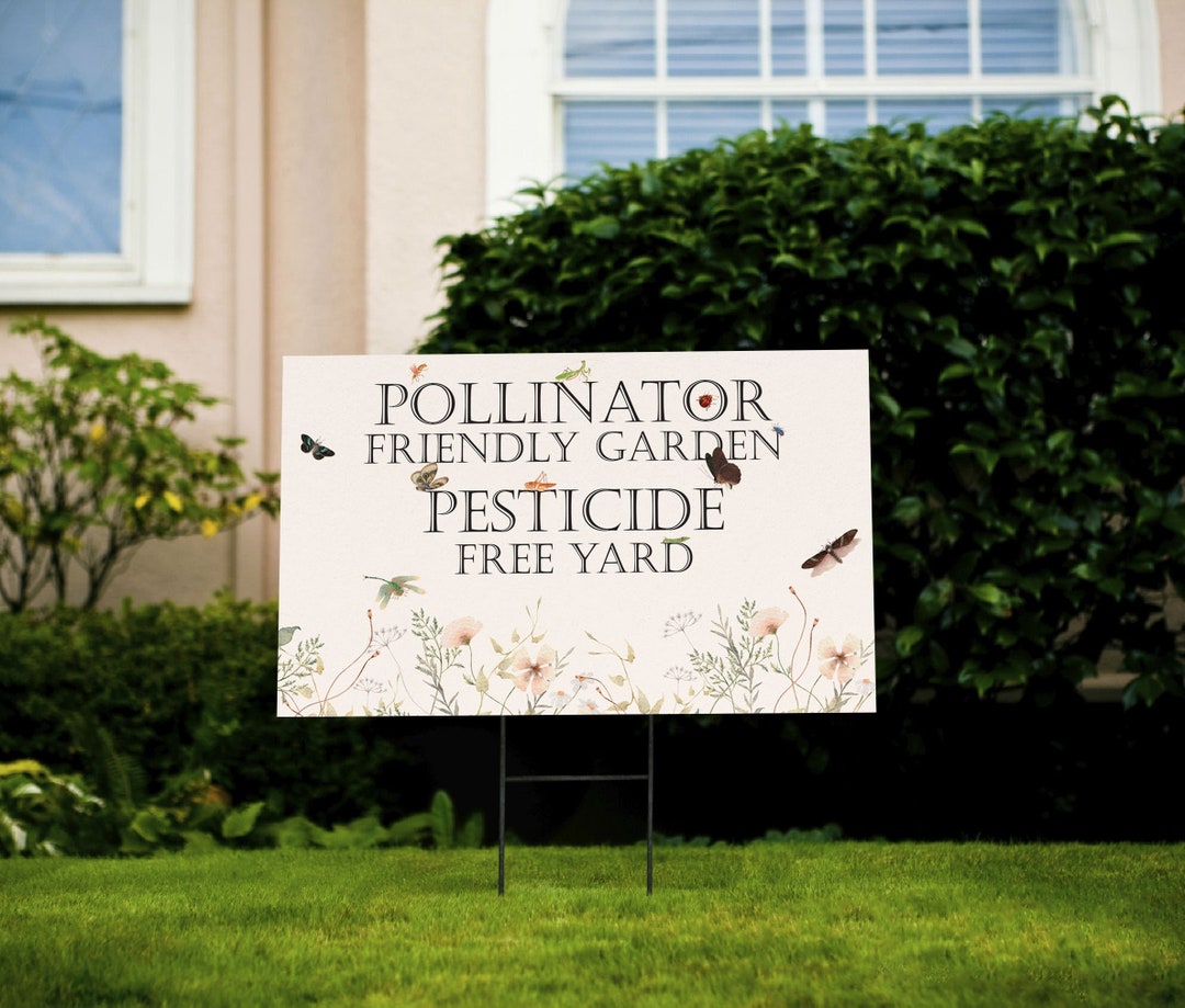 Pollinator Friendly Yard Sign - Etsy