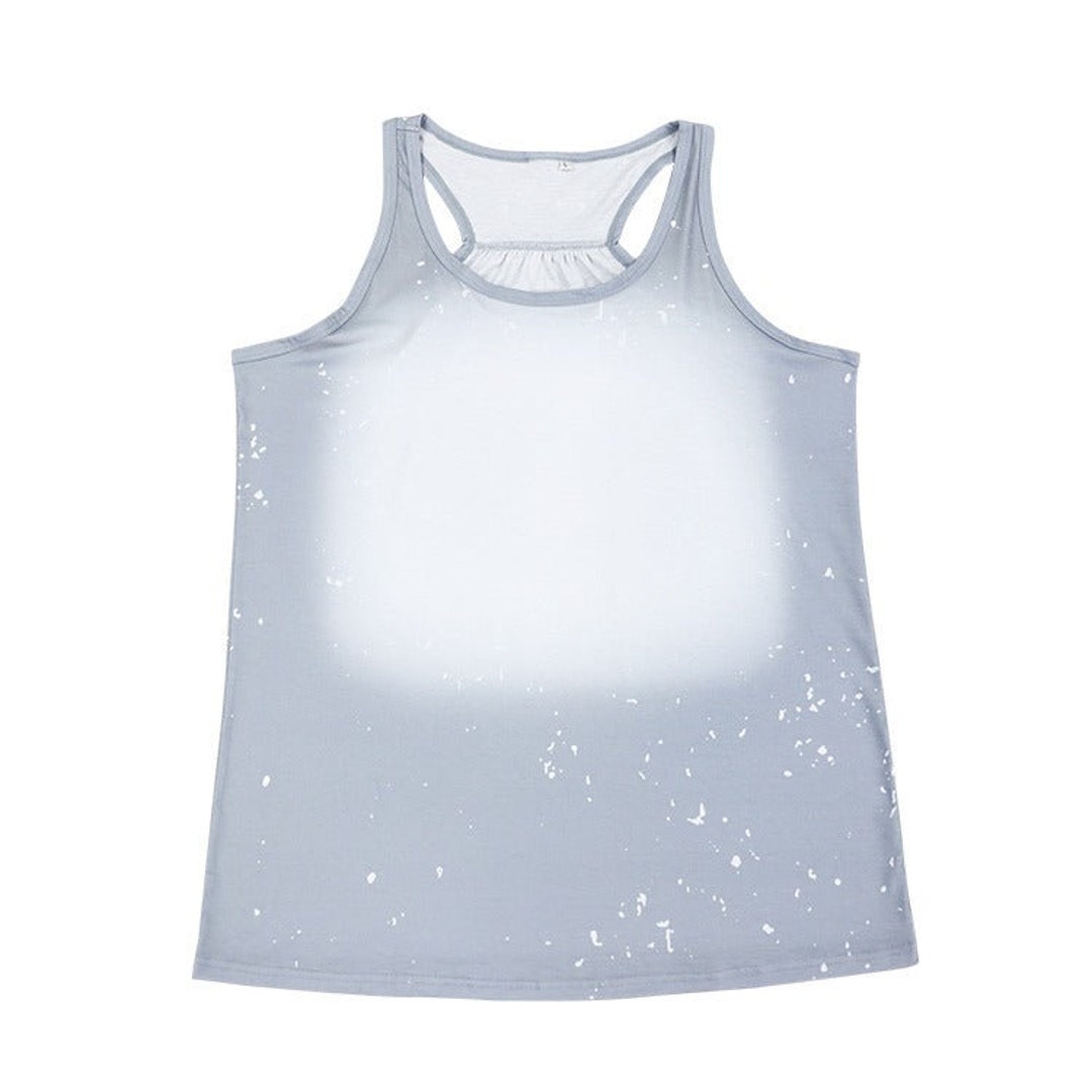 Polyester Bleach Tank Top - Grey - Etsy