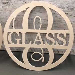 Wood - Last Name Circle Design - Etsy